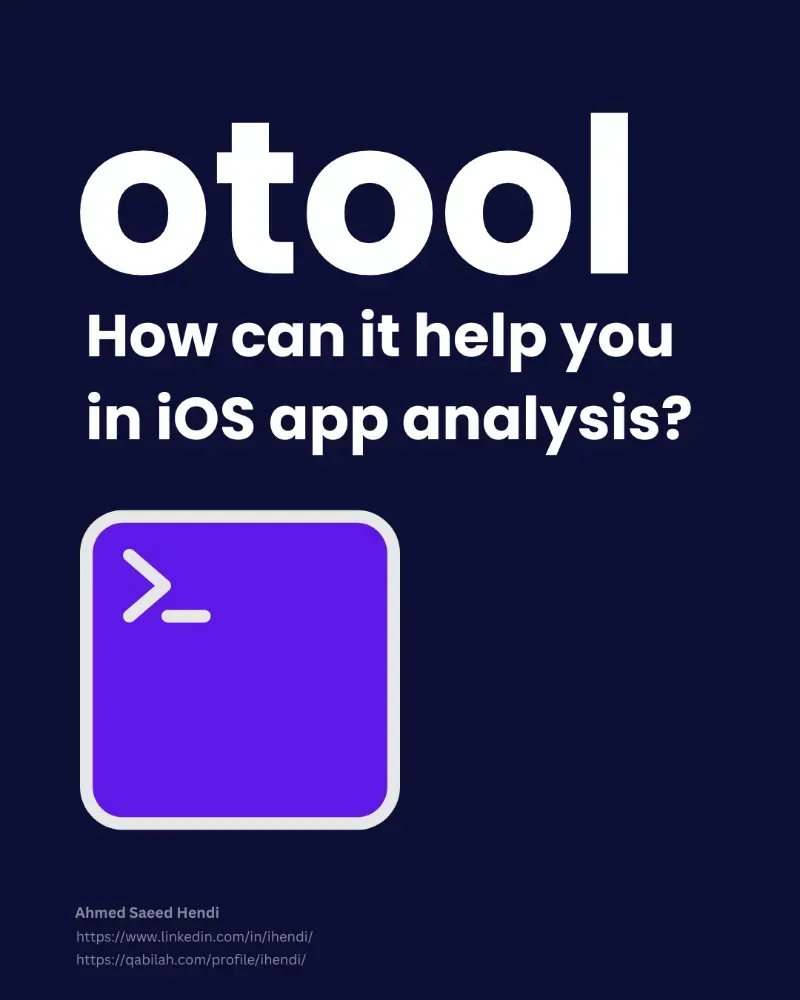 قبيلة | Ahmed Saeed | "otool is a tool from Apple that runs in the Terminal. It hel..."